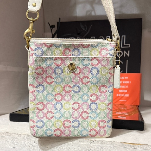 Coach | Bags | Coach Multicolor Logo Crossbody Bag | Poshmark